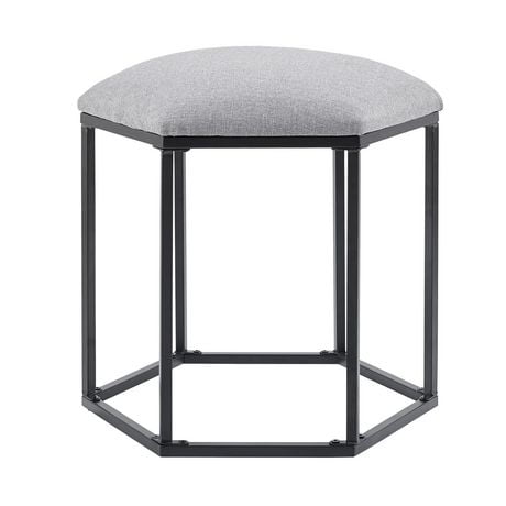 Click here for Manor Park 20 Upholstered Hexagon Ottoman - Grey G... prices