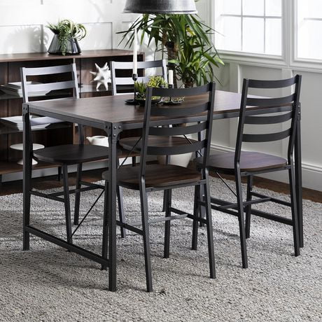Click here for Manor Park 5-Piece Industrial Angle Iron Dining Se... prices