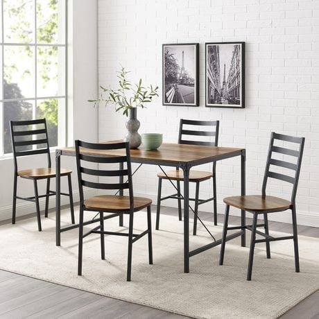 Click here for Manor Park 5-Piece Industrial Angle Iron Dining Se... prices