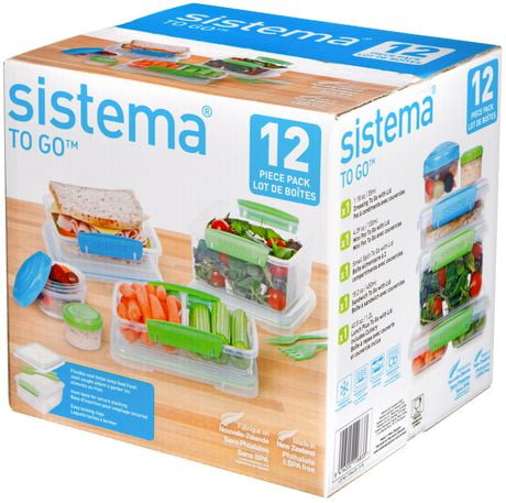 Sistema To Go 12-Piece Lunch Food Storage Container Set | Walmart Canada