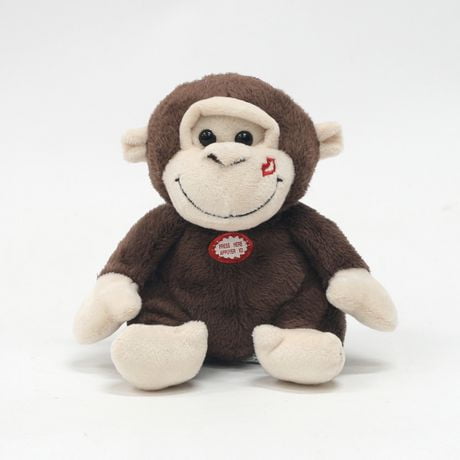 Vendor Labelling 8" Monkey Cuddly Classics Plush Toy, Brown | Walmart ...