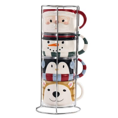 Holiday Time Stacking Mug Set | Walmart Canada