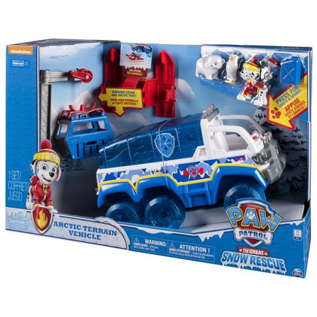 Paw Patrol Snow Rescue - Arctic Terrain Vehicle Rescue Set with Lights ...