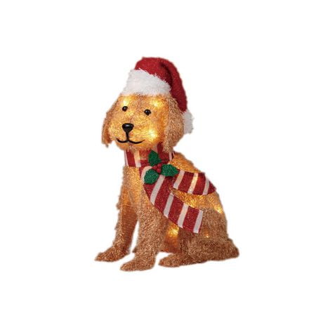Holiday Time 24" Light-up Plush Golden Dog, with 30 LED Lights - Walmart.ca