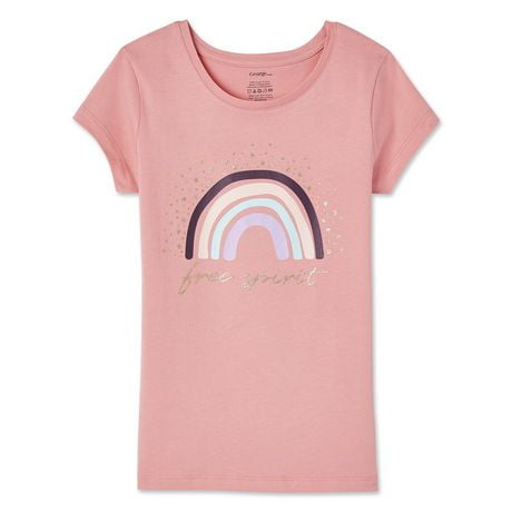 Click here for George Girls Short Sleeve Screen Tee Pink Xs prices