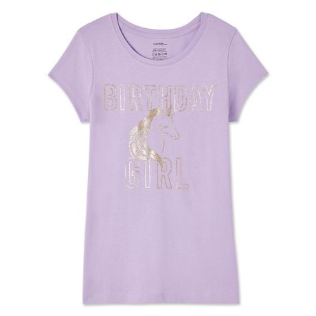 Click here for George Girls Short Sleeve Screen Tee Purple Xs prices