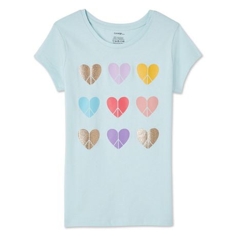 Click here for George Girls Short Sleeve Screen Tee Turquoise S prices