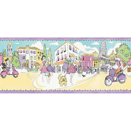 Blue Mountain Wallcoverings Ciao Bella Border Wallpaper | Walmart Canada