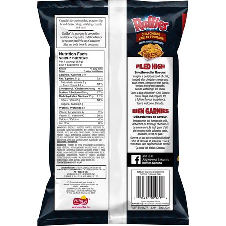 Ruffles Chili Cheese Potato Chips | Walmart Canada