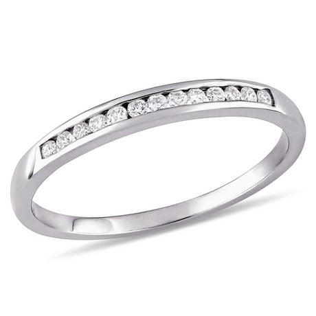 Click here for Miabella 1/8 Carat T. W. Diamond 10K White Gold Se... prices