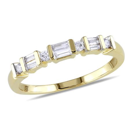 Click here for Miabella 1/4 Carat T. W. Diamond 10K Yellow Gold A... prices