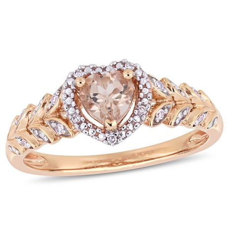 Click here for Tangelo 1/2 Carat T. G.W. Morganite And Diamond-Ac... prices