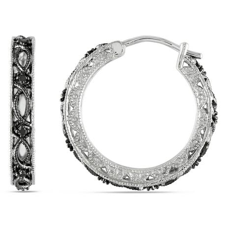 Click here for Asteria 1/10 Carat T. W. Black Diamond Sterling Si... prices