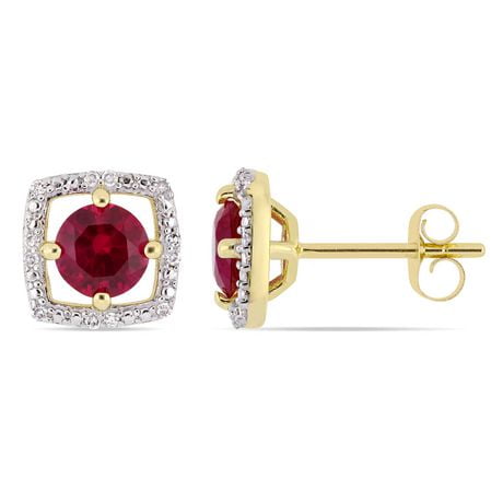 Click here for Tangelo 1-1/6 Carat T. G.W. Created Ruby And Diamo... prices