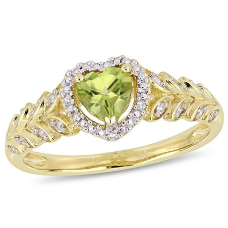Click here for Tangelo 1/2 Carat T. G.W. Peridot And Diamond-Acce... prices