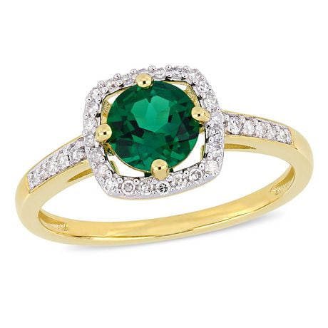 Click here for Tangelo 4/5 Carat T. G.W. Created Emerald And 1/7... prices