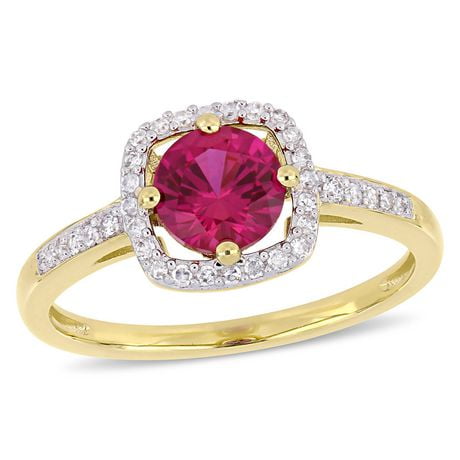 Click here for Tangelo 1 Carat T. G.W. Created Ruby And 1/7 Carat... prices