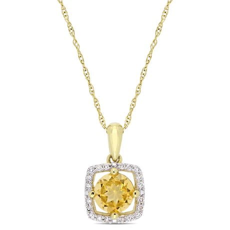 Click here for Tangelo 3/4 Carat T. G.W. Citrine And 1/10 Carat T... prices