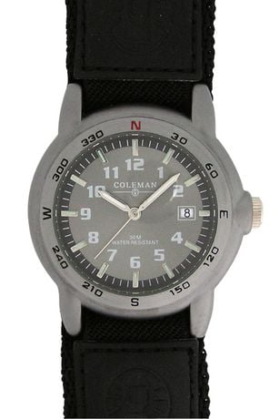 Coleman Men’s Black Nylon Fastwrap QA Watch with Date Function at ...