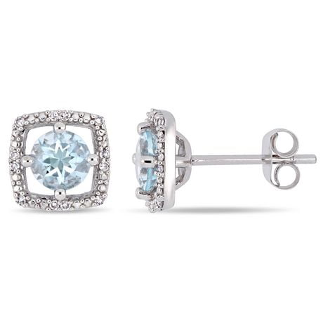 Click here for Tangelo 4/5 Carat T. G.W. Aquamarine And Diamond-A... prices