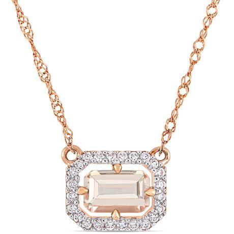 Click here for Tangelo 3/5 Carat T. G.W. Morganite And 1/10 Carat... prices