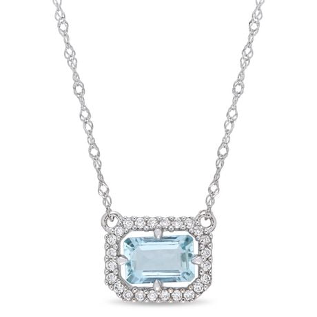 Click here for Tangelo 3/5 Carat T. G.W. Aquamarine And 1/10 Cara... prices
