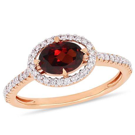 Click here for Tangelo 1 Carat T. G.W. Garnet And 1/4 Carat T. W.... prices