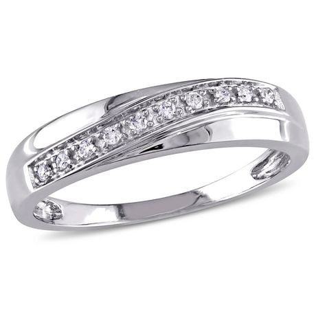 Click here for Miabella 1/10 Carat T. W. Diamond 10K White Gold A... prices