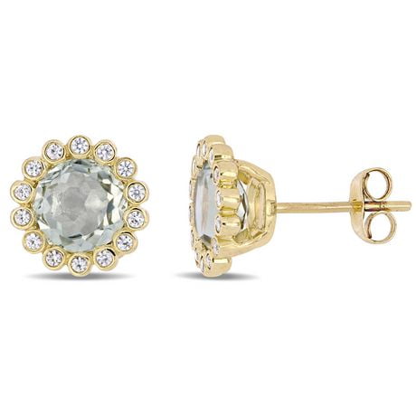 Click here for Tangelo 2-7/8 Carat T. G.W. Green Amethyst And Whi... prices