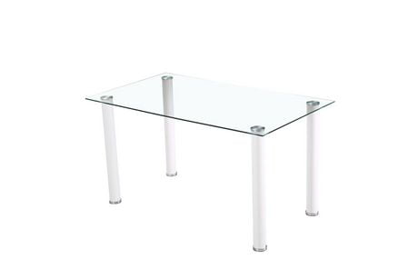 Click here for Topline Home Furnishings White Glass Top Dining Ta... prices