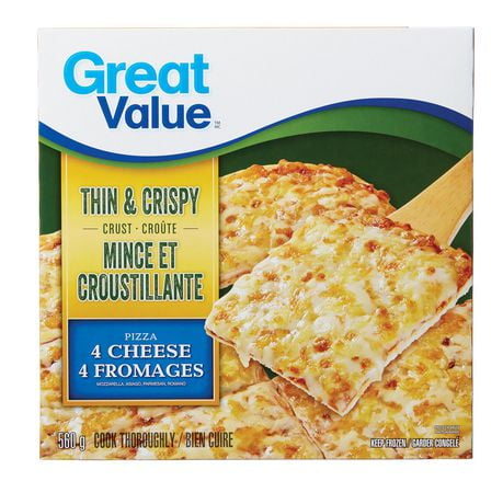 Great Value Thin & Crispy 4 Cheese Pizza | Walmart Canada