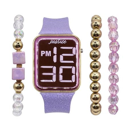 Justice LED Watch with Bracelet - Walmart.ca