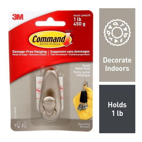 Click here for Command Decorative Metal Hook Fc11-Bn-C  Small War... prices