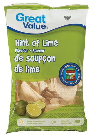 Great Value Hint Of Lime Tortilla Chips | Walmart Canada