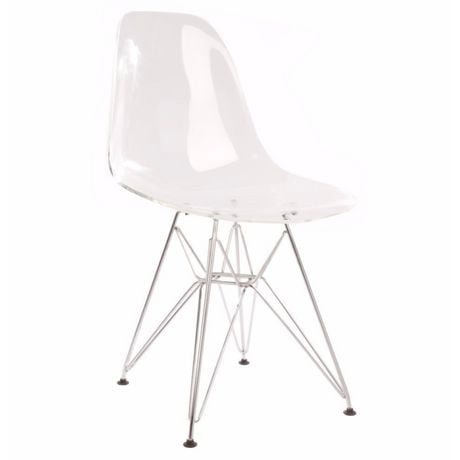 Click here for Nicer Furniture Clear Chromed Steel Legs Eiffel Di... prices