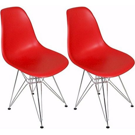 Click here for Nicer Furniture Red Eames Dsw Metal Legs Chair Red prices