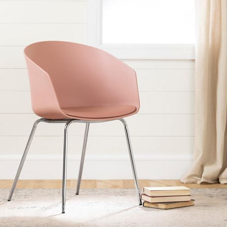 Click here for South Shore Flam Chair With Metal Legs Pink And Si... prices