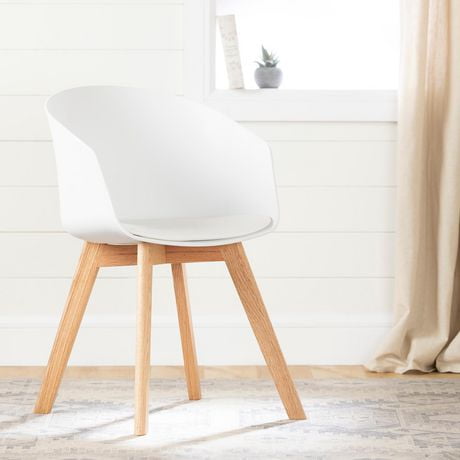 Click here for South Shore Flam Chair With Wooden Legs White prices