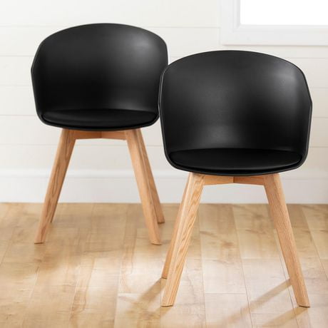Click here for South Shore Flam Dining Chairs With Wooden Legs- S... prices