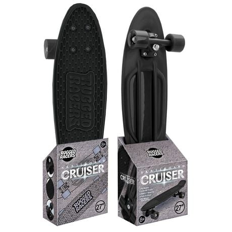 Rugged Racer 27" Skateboard Cruiser, Black - Walmart.ca