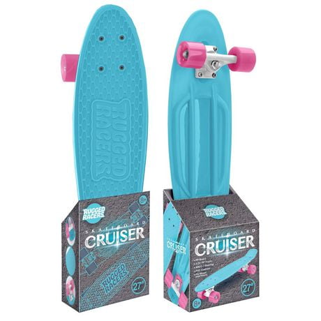 Rugged Racer 27" Skateboard Cruiser, Light Blue & Pink - Walmart.ca
