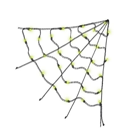 Way to Celebrate Halloween 3-Foot Indoor Outdoor Green Spider Web ...