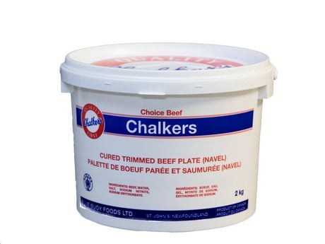 Chalkers Cured Beef Plate (Navel) Pail, Cured Trimmed Beef Plate 2kg ...