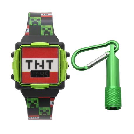 Minecraft Digital Flashing Watch with Flashlight Set - Walmart.ca