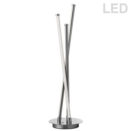 Click here for Dainolite Cer-3Ledt-Pc Polished Chrome Table Lamp... prices