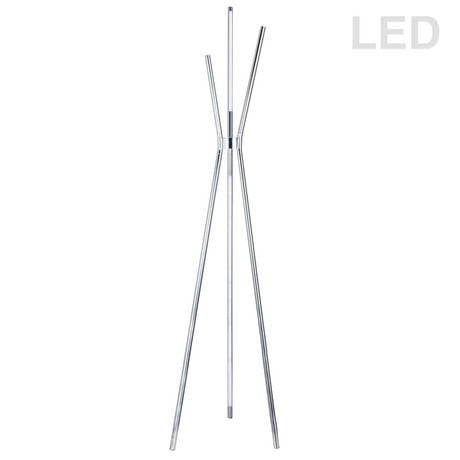Click here for Dainolite Cer-3Ledf-Pc Polished Chrome Floor Lamp... prices