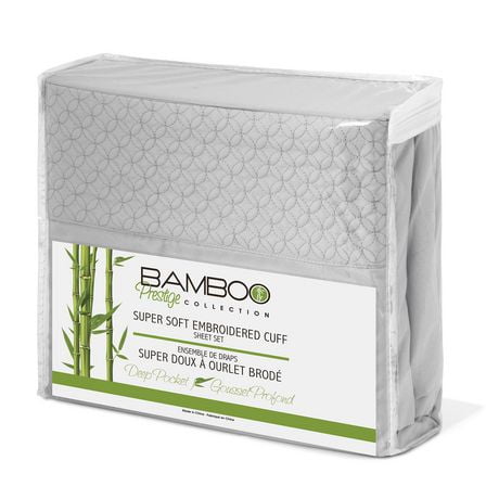 Click here for Safdie & Co. Sheet Set Emb. 4Pc Solid Bamboo Prest... prices