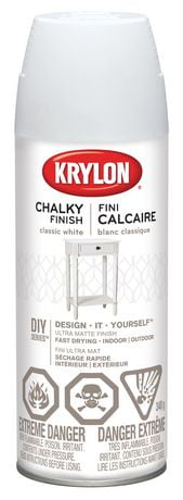 Krylon Chalky Finish Paint, Ultra Matte, Classic White, 340 g | Walmart ...