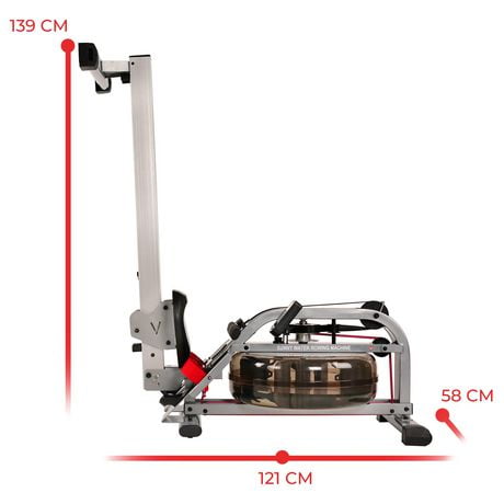 Sunny Health & Fitness Water Rowing Machine Rower w/LCD Monitor - SF ...