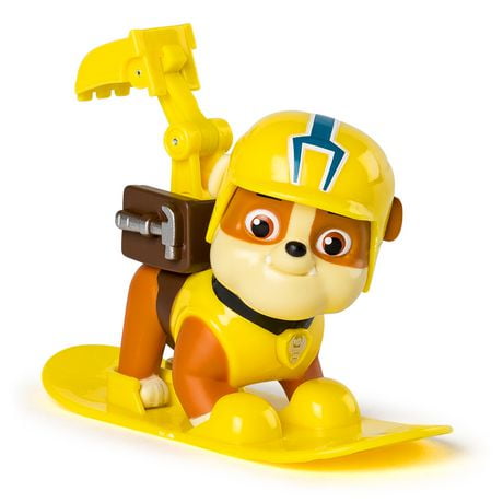 PAW Patrol Winter Rescues Snowboard Rubble Action Pack Pup Toy ...